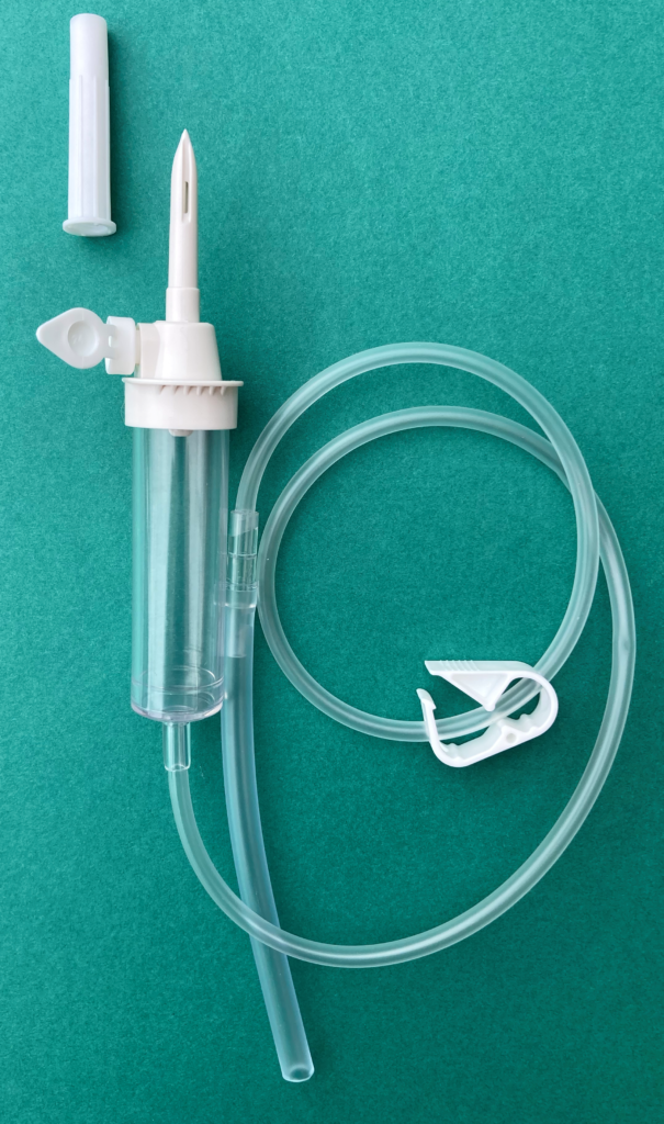 Spike with Drip-chamber and draw-off tube – Sterimatic Worldwide